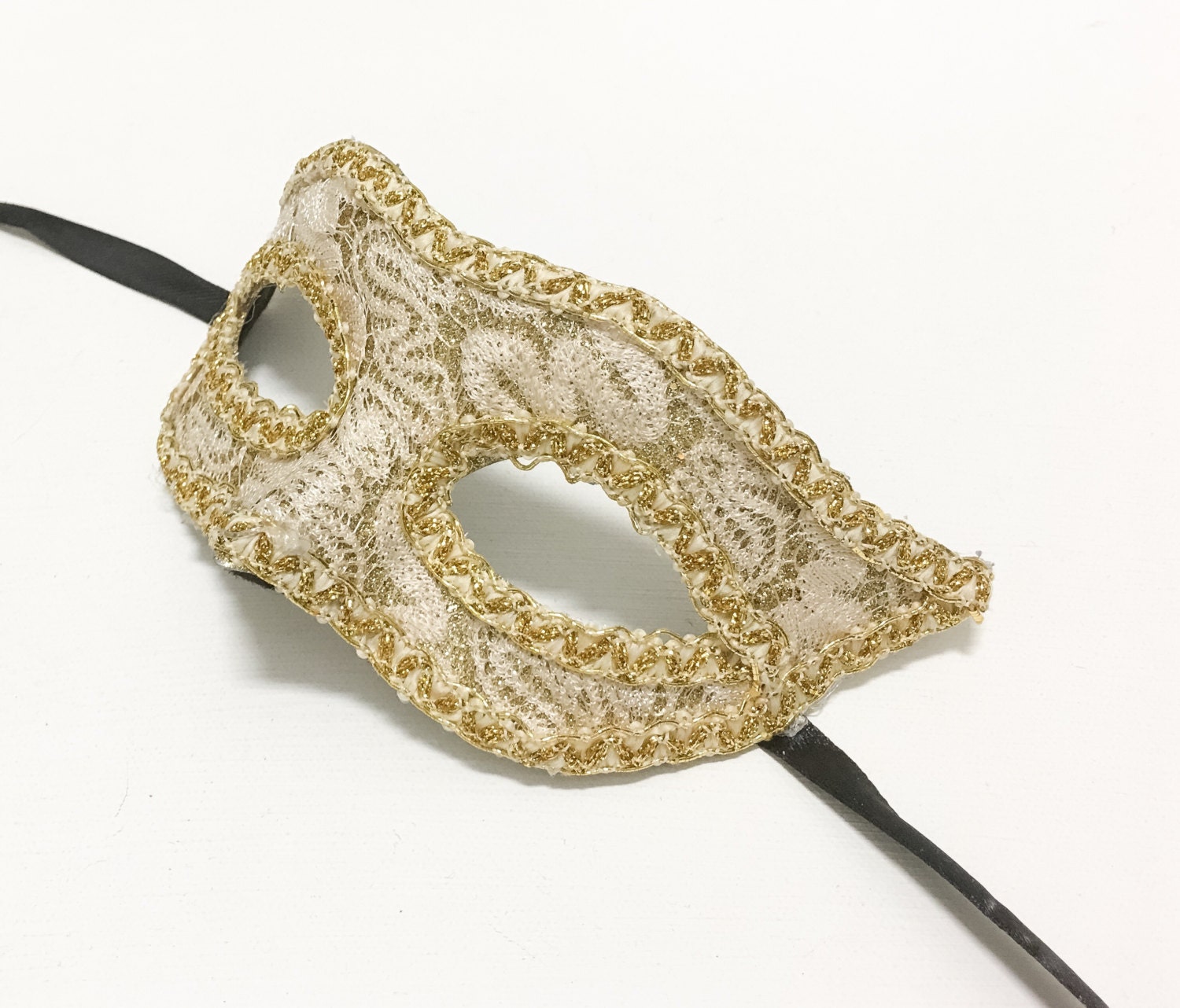Masquerade Mask GOLD LACE Half Mask Costume Party Mask | Etsy
