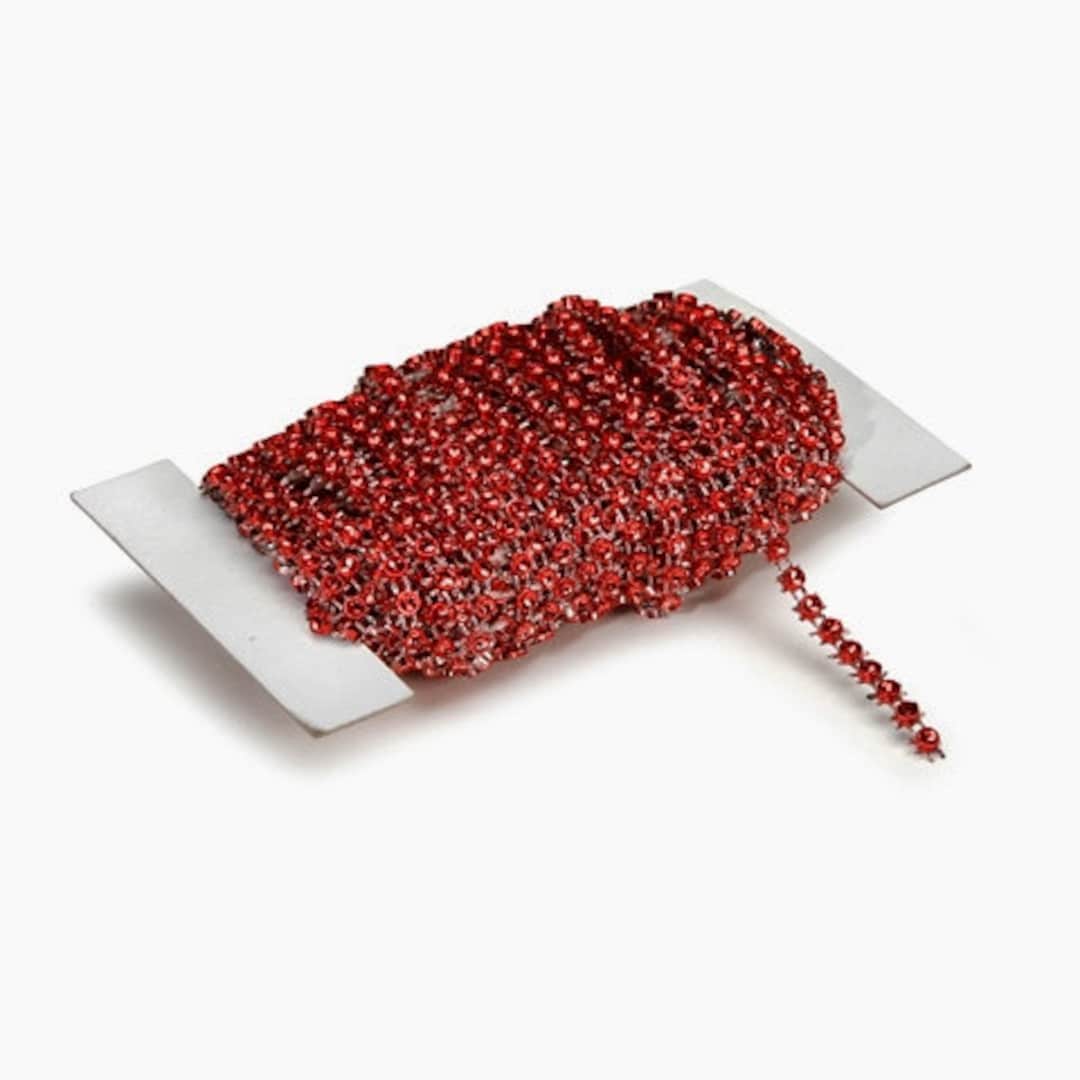 Red Mesh Ribbon - 10 Yards Bling on a Roll - Ribbon, Trim, Metallic ...