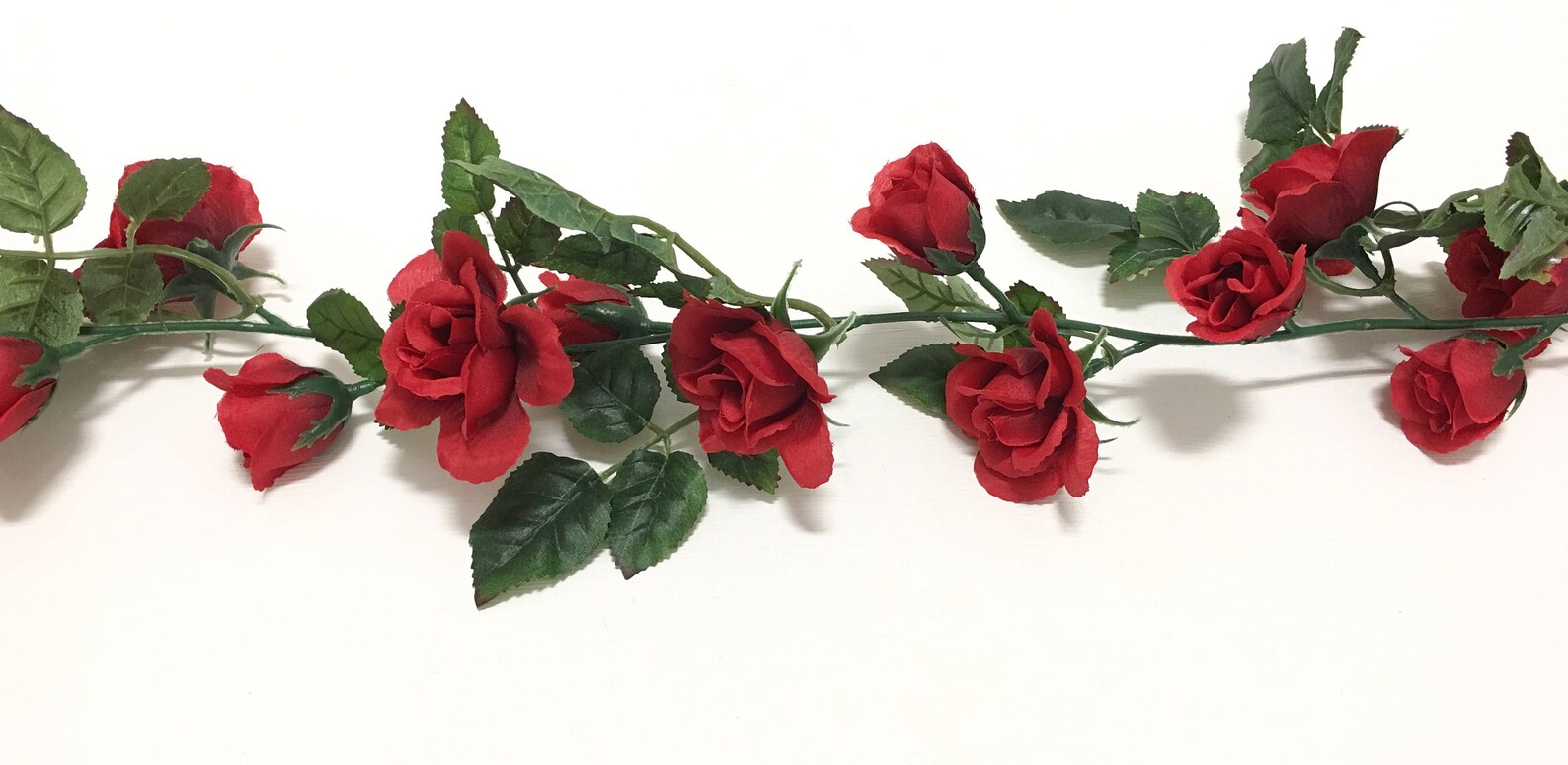 6 Ft RED Rose GARLAND Wedding Crowns, Head Wreaths, Wedding Arbor ...