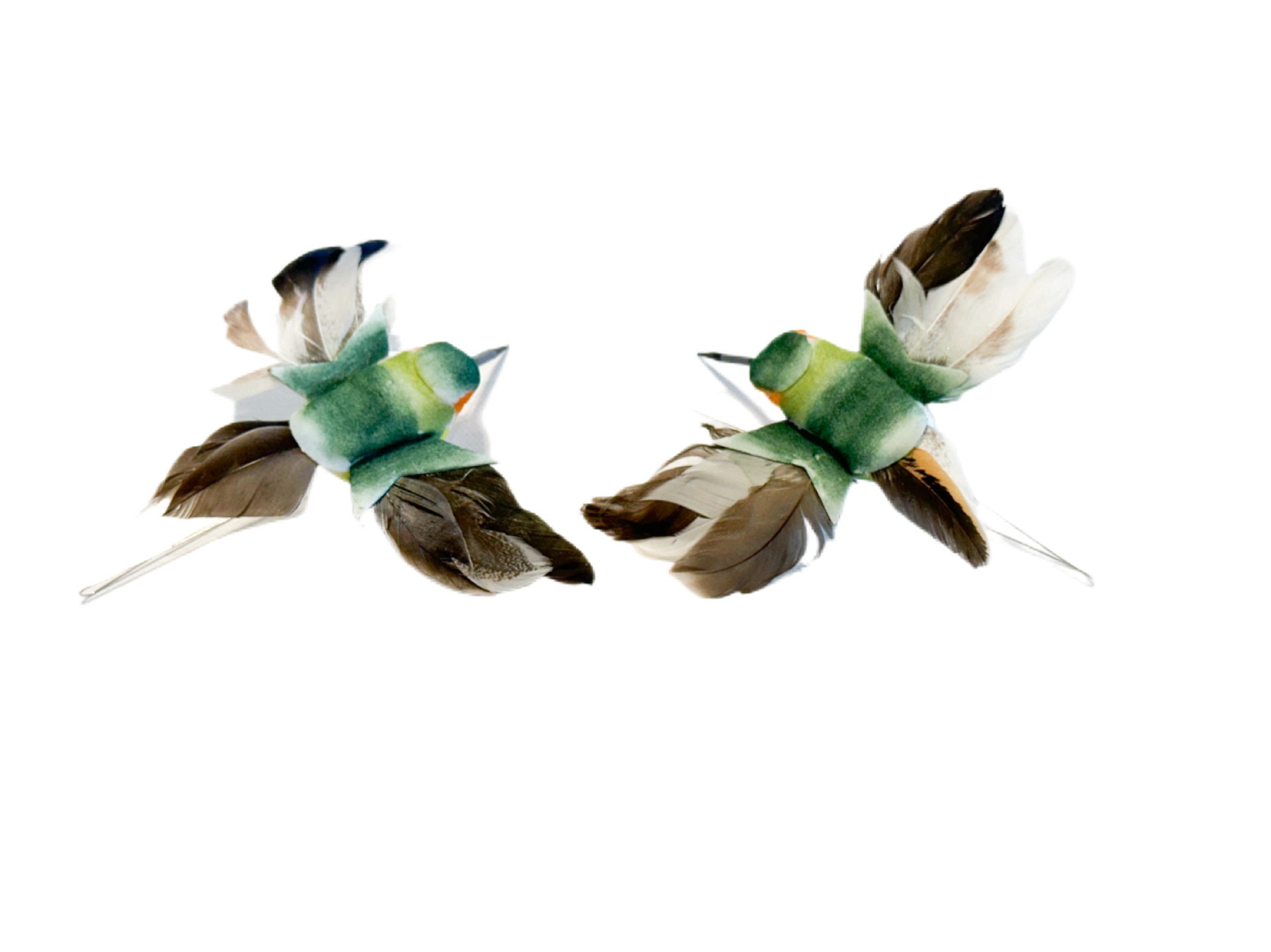 Artificial GREEN Hummingbird on Wire - Christmas Tree, Christmas ...