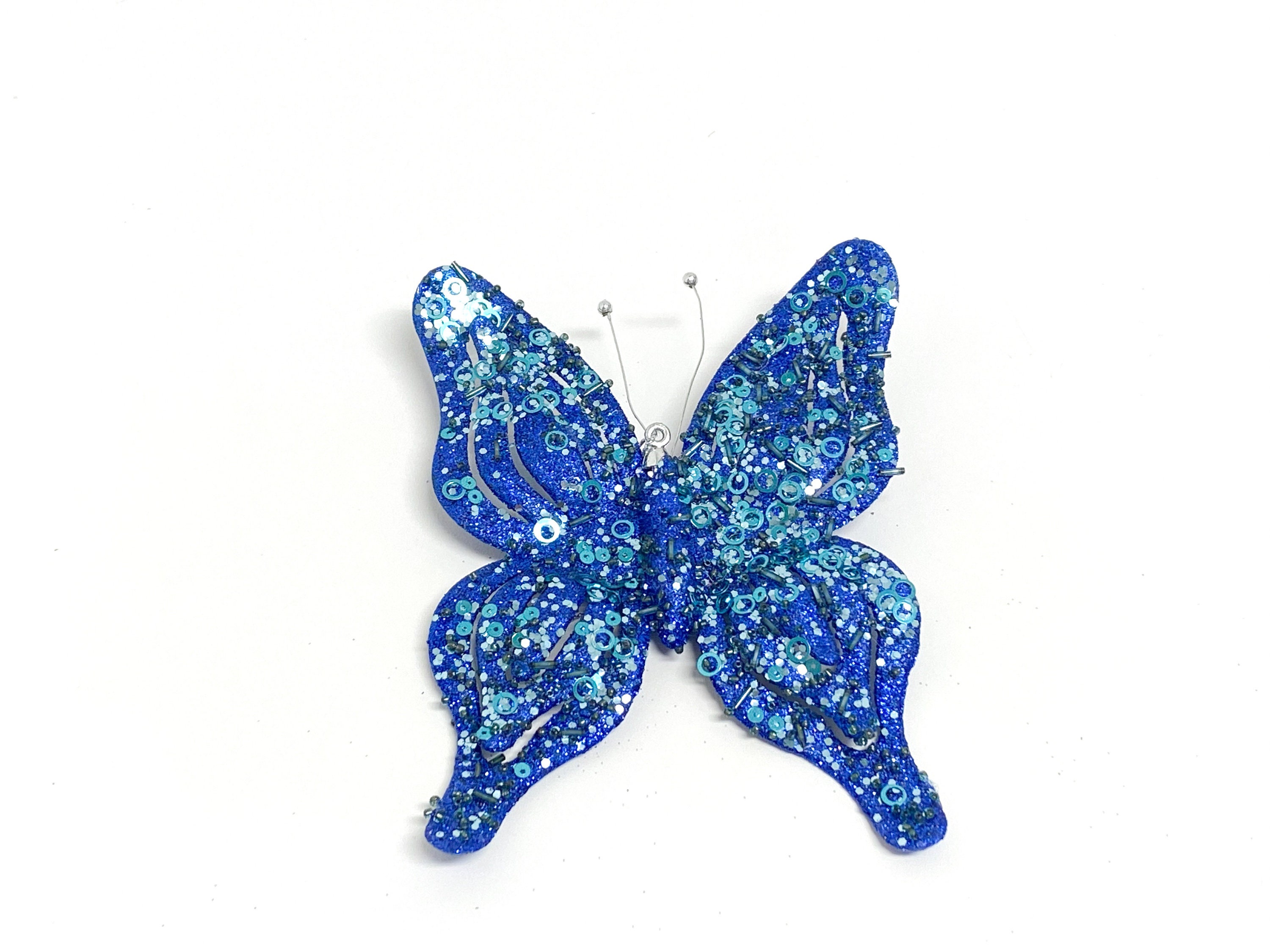 Jumbo ROYAL BLUE Glitter Butterfly Artificial Butterfly - Etsy