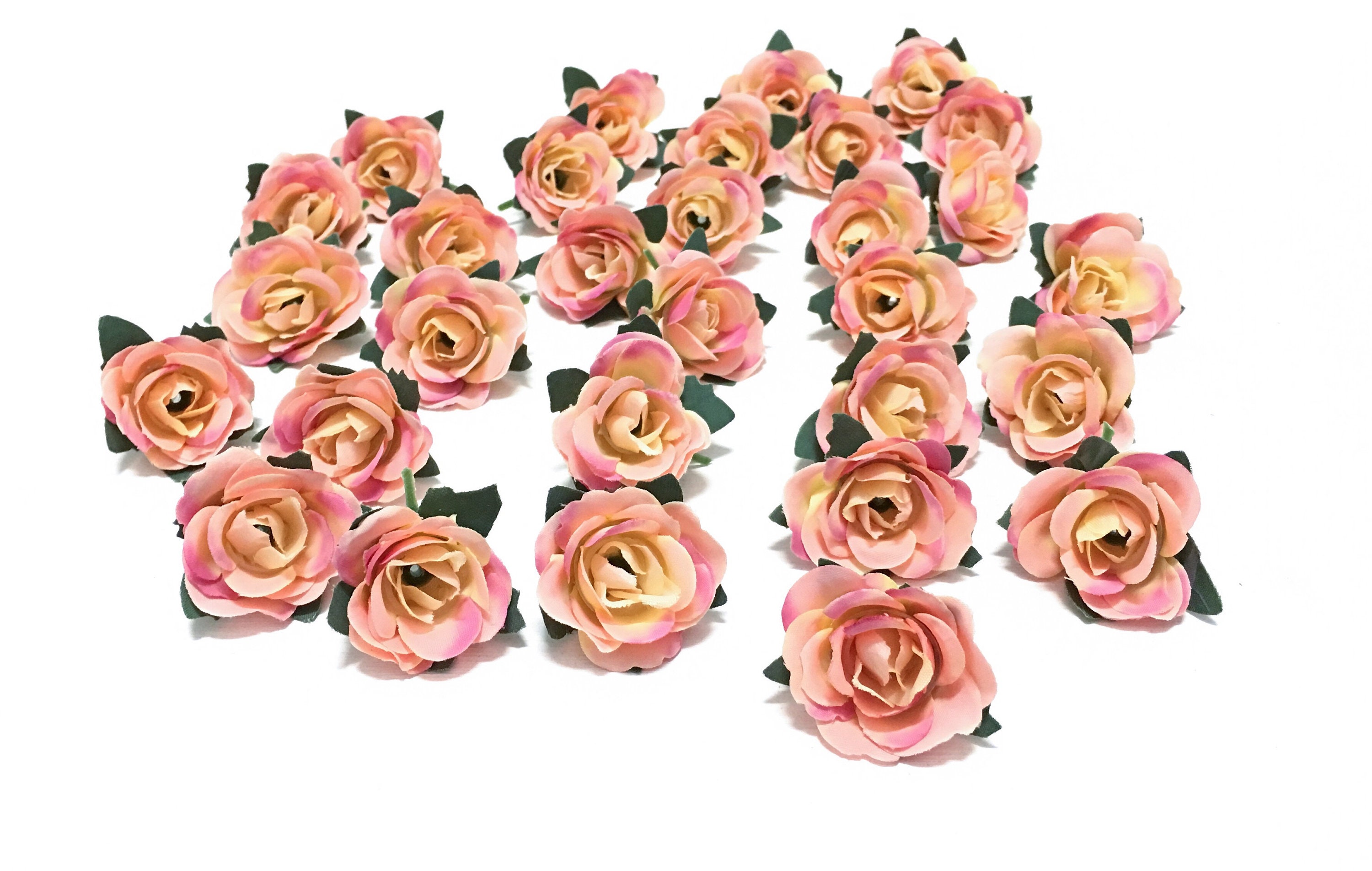 30 Artificial Miniature Peachy Pink Mini Roses Artificial - Etsy