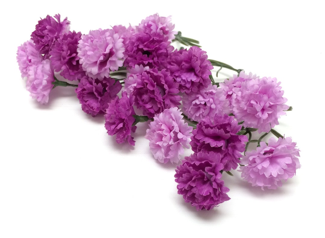 24 Purple Artificial Mini Mums - Flower Crown, Artificial Flowers ...