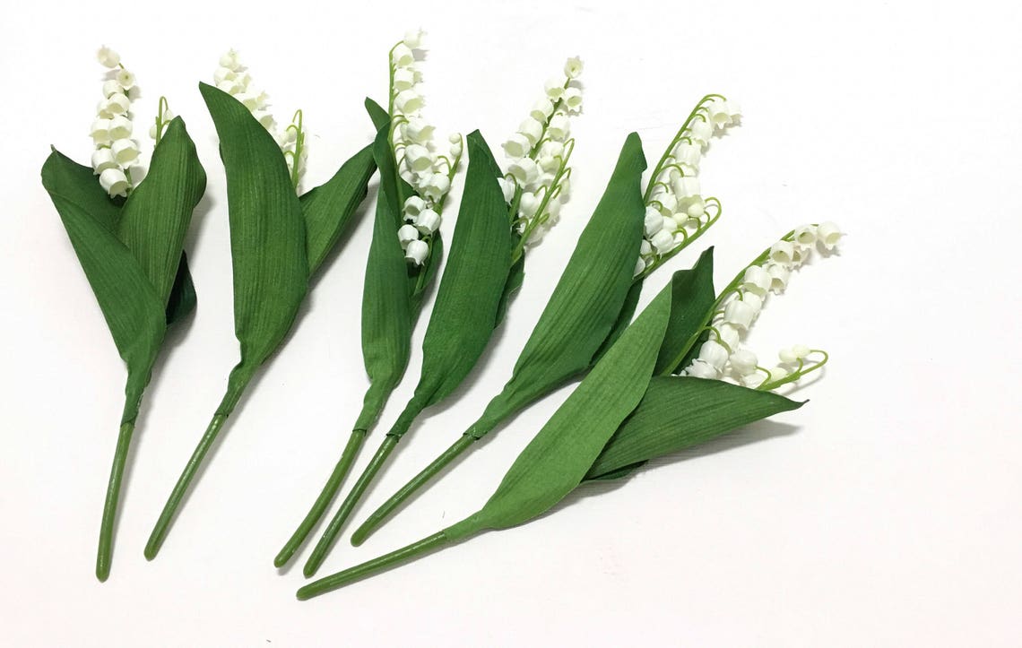Artificial Lily of the Valley Flower Stems Bouquet | Etsy