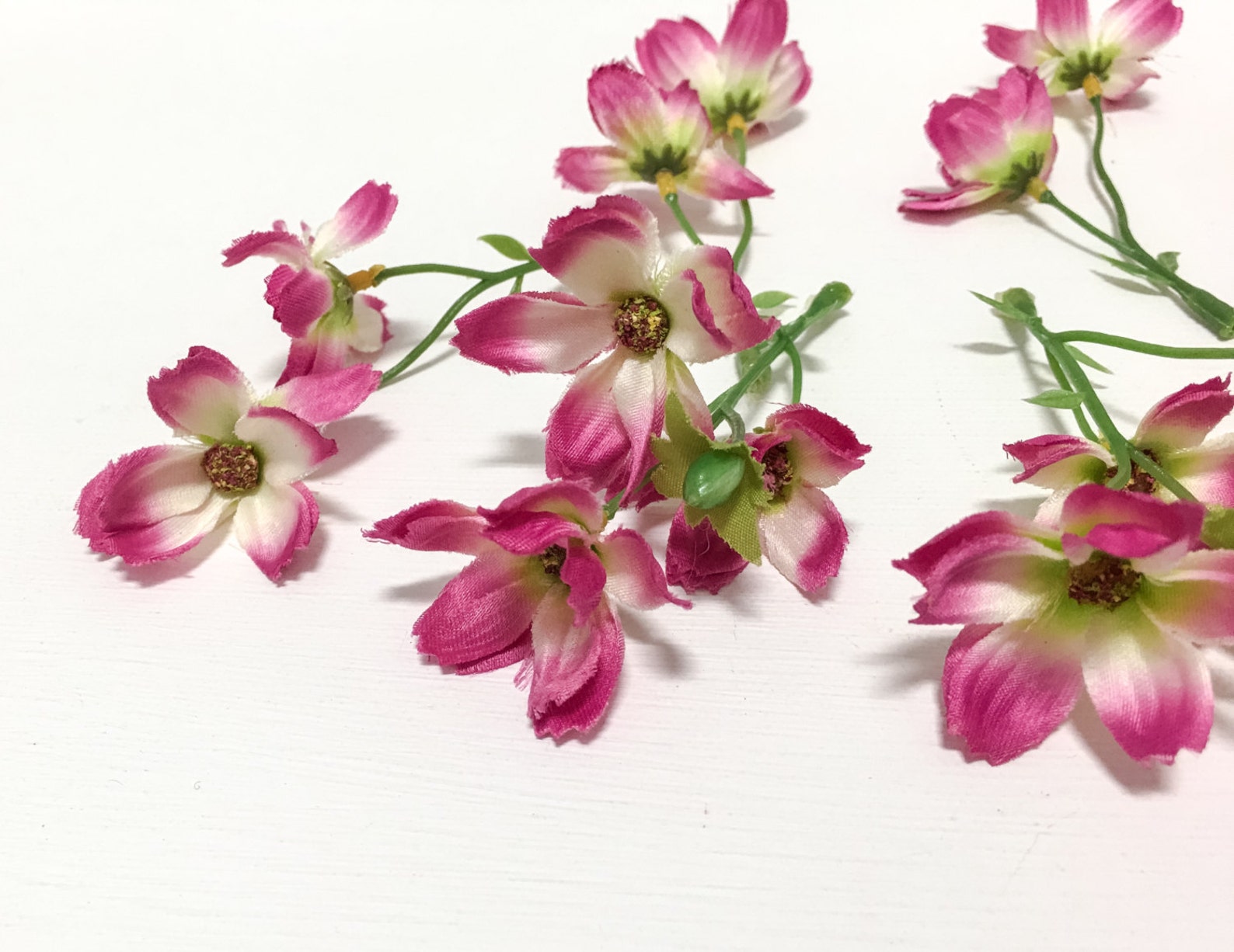 24 FUCHSIA PINK Artificial Baby Cosmos Artificial Flowers | Etsy