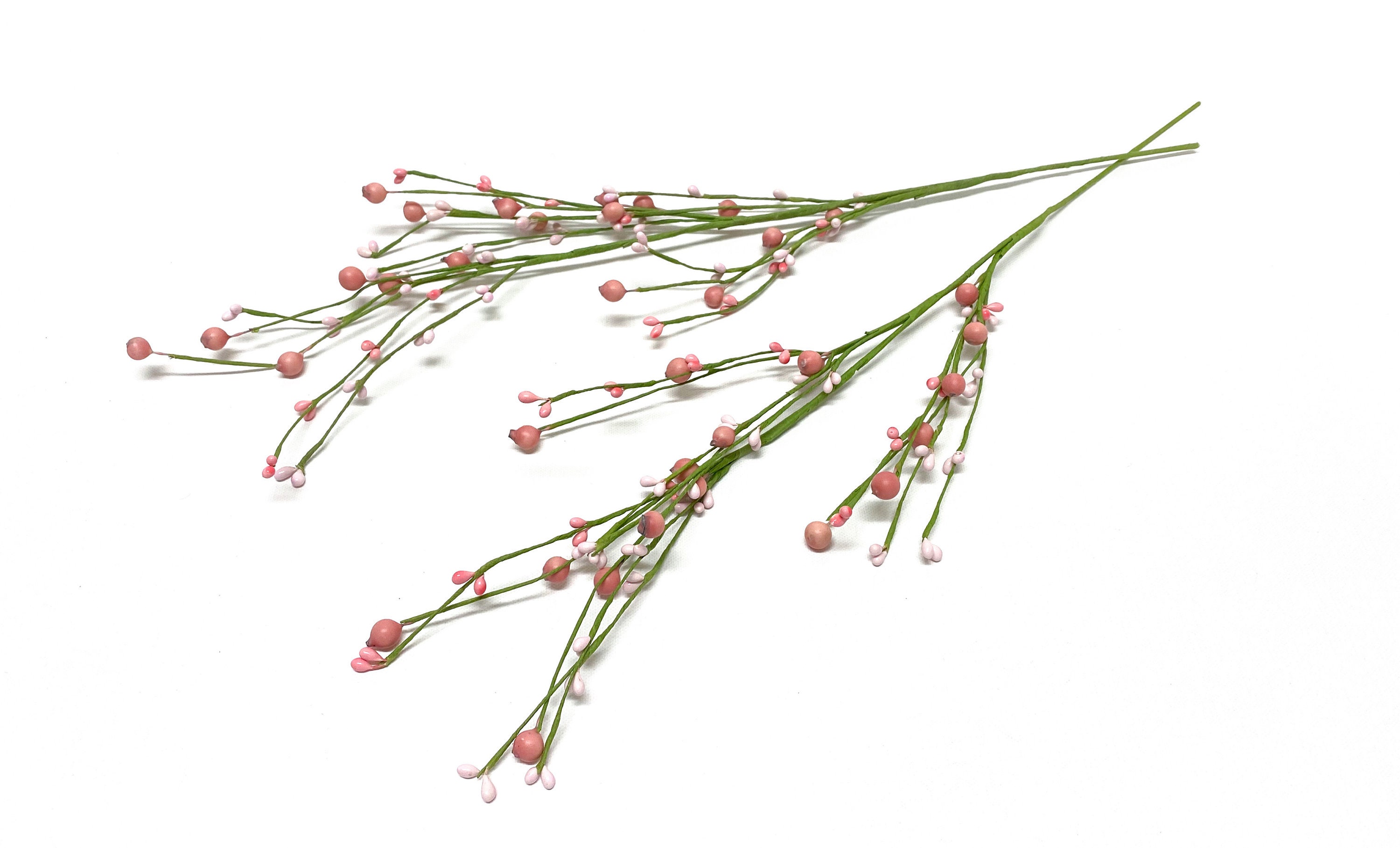 2 PINK Pip Berry Sprays Artificial Flowers Berry Spray | Etsy