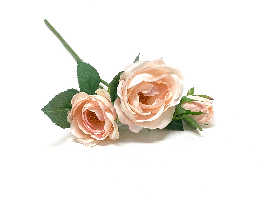 Artificial BLUSH PINK Rose Spray Artificial Flower, Silk Flower ...