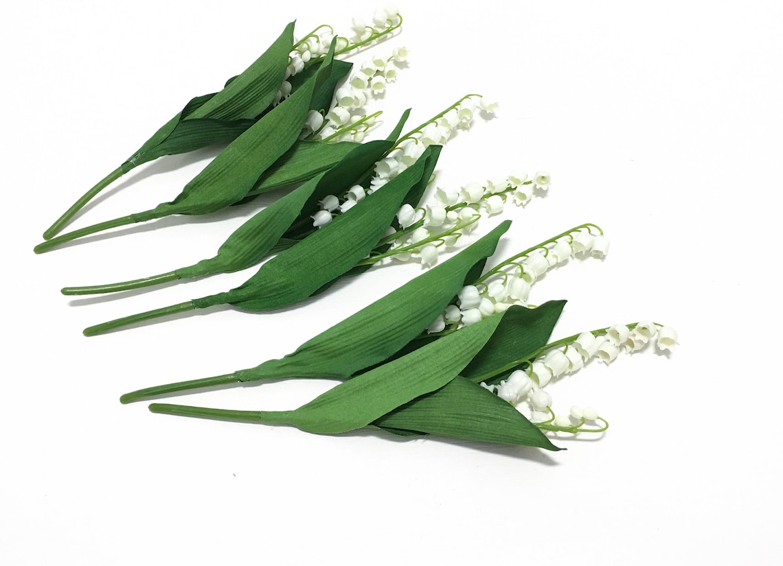 Artificial Lily of the Valley Flower Stems Bouquet | Etsy