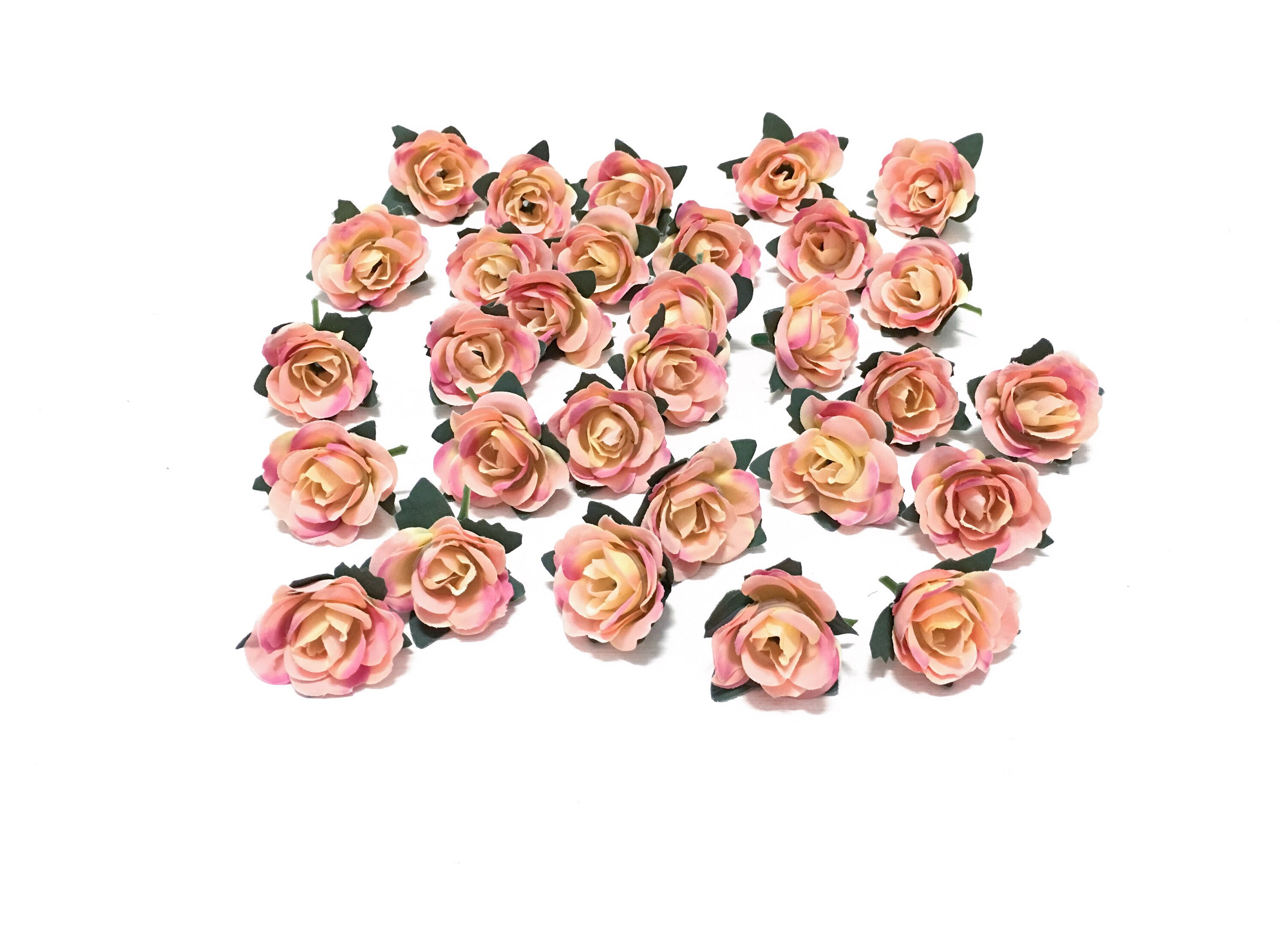 30 Artificial Miniature Peachy Pink Mini Roses Artificial - Etsy