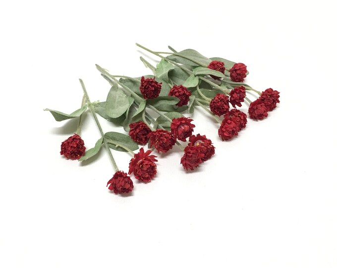 Artificial Red Clover Blossom Sprays Artificial Flowers, Flower Crown ...
