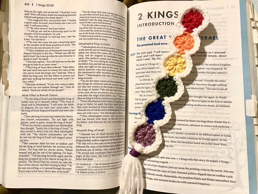 Rainbow Bookmark, Crochet Bookmark, OOAK Bookmark, Faith Bookmark ...