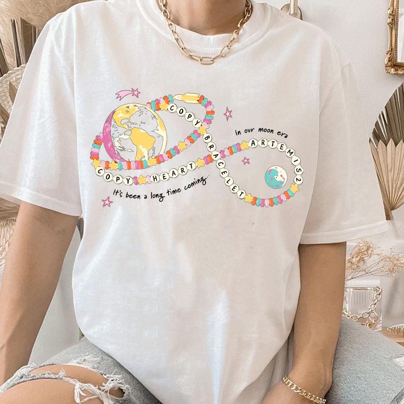 Copy Heart, Copy Bracelet, Artemis II NASA Mission T-shirt: Vintage ...