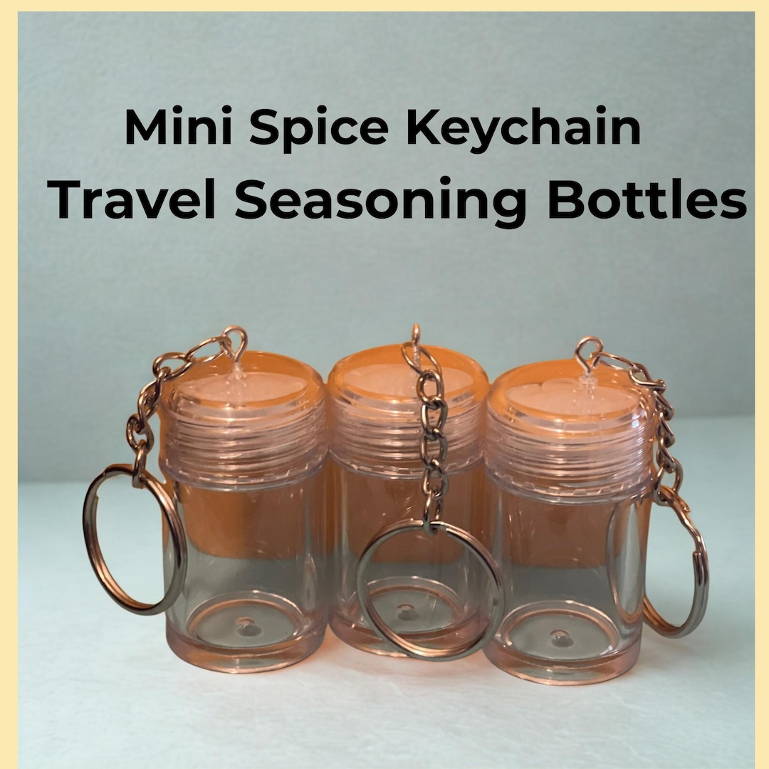 Mini Spice Keychain Bottles Refillable Travel Containers Portable ...