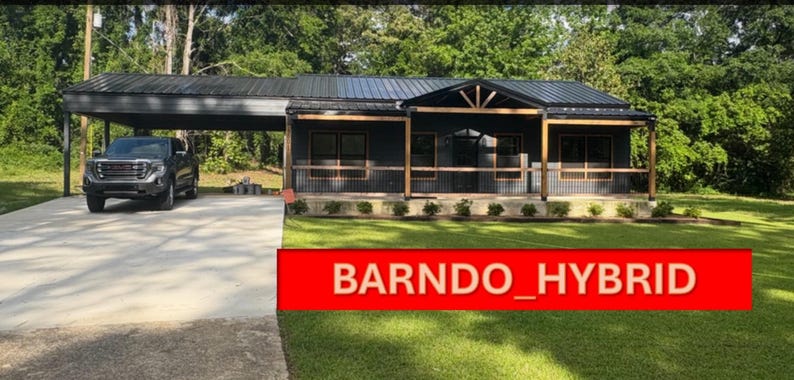 1200 SQ. Ft. 2BR 2bath Barndo-hybrid House Plans, 400 SQ Ft Open ...