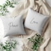 Peace / Love 2 Pillow Set, Décor for Bedroom, Living Room, Couples Gift ...