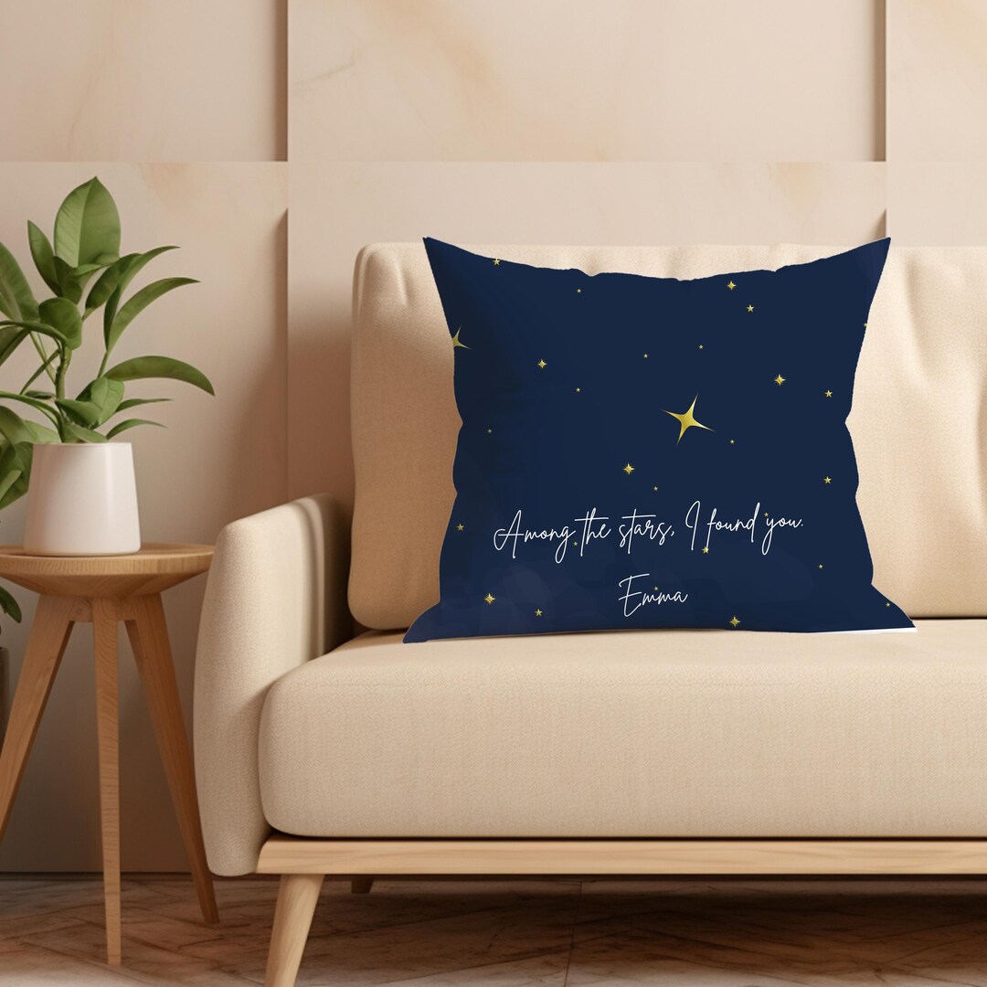 Custom Starry Night Square Pillow, Love Quote Personalized Name Pillow ...