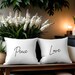 Peace / Love 2 Pillow Set, Décor for Bedroom, Living Room, Couples Gift ...