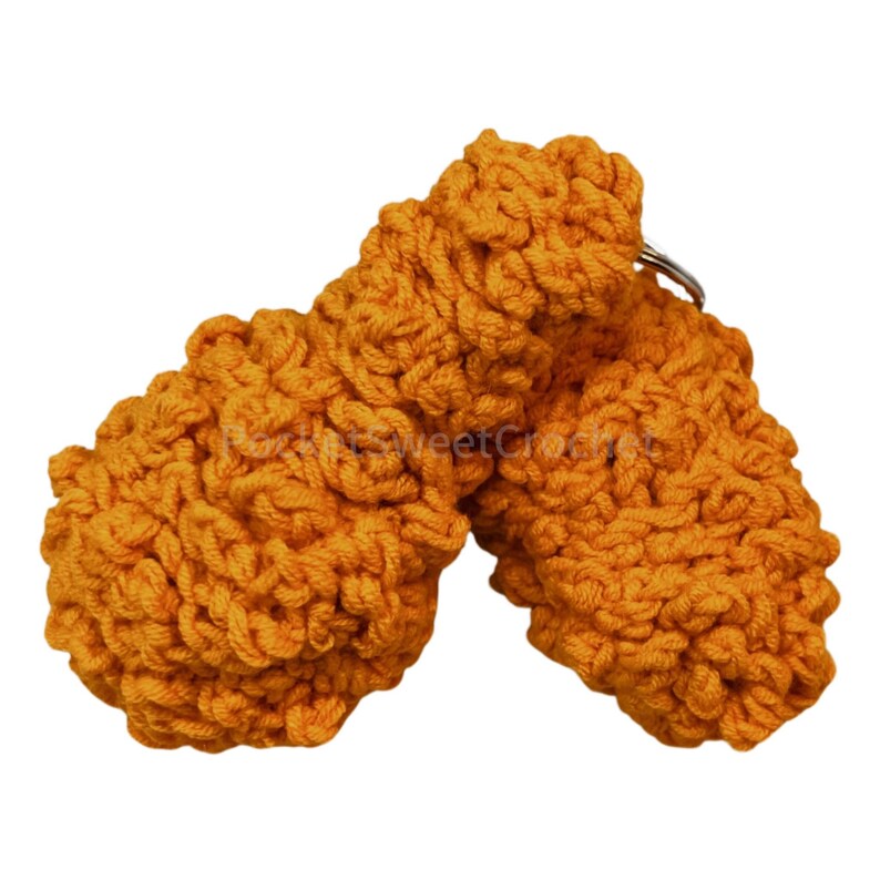 Crochet Fried Chicken Wing Keychain: Handmade Foodie Gift; Cute Fried ...