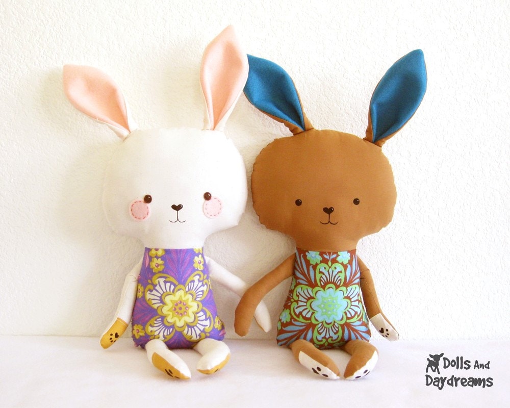 Bunny Rabbit PDF Sewing Pattern Stuffed Toy Softie DIY Easter | Etsy