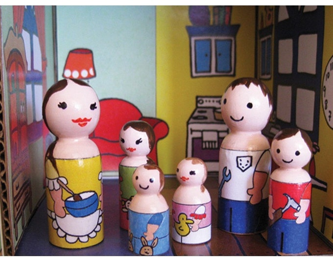 Peg Doll Family Paper Clothes PDF Printout - Etsy