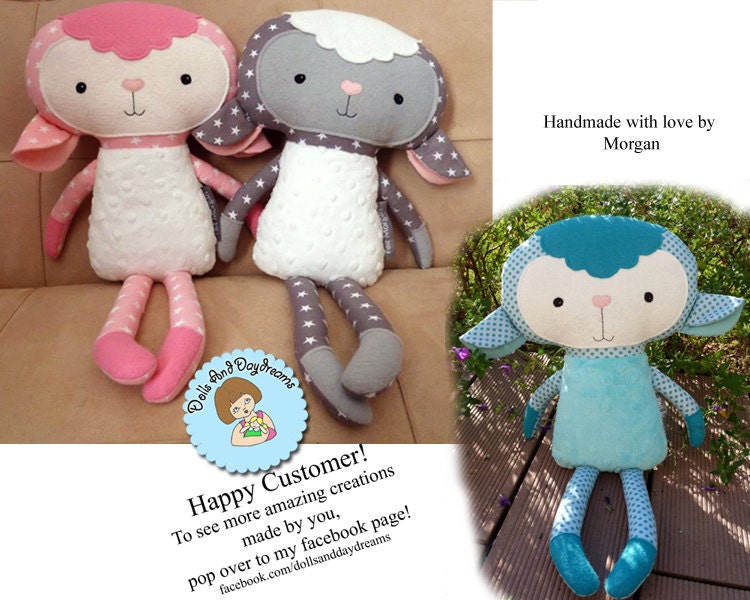 Lamb PDF Sewing Pattern Stuffed Toy Animal Sheep Softie - Etsy UK