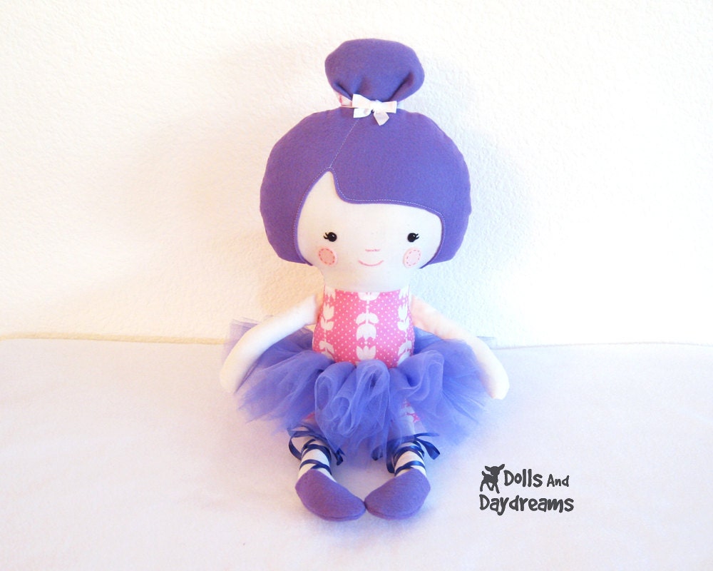 Ballerina Cloth Doll Sewing PDF Pattern Ballet Dancer Doll - Etsy