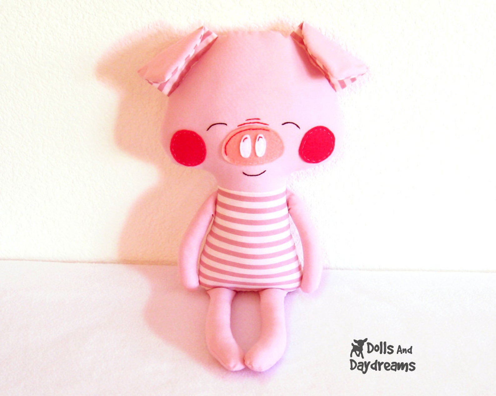 Pig Sewing Pattern PDF Softie Stuffed Toy Photo Tutorial Dress up Farm ...