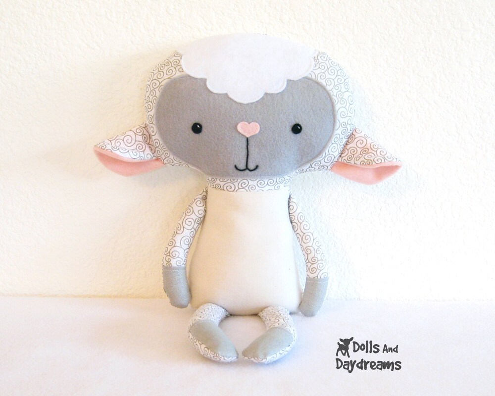 Lamb PDF Sewing Pattern Stuffed Toy Animal Sheep Softie - Etsy