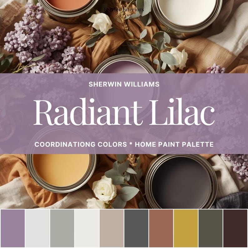 Sherwin Williams Radiant Lilac Paint Color Palette: Modern Home ...