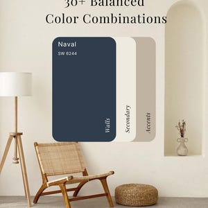 Naval SHERWIN WILLIAMS Color Palette: Coastal Whole House Color Scheme ...