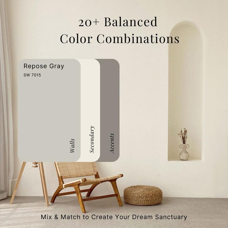 Repose Gray Color Palette: Whole Home Interior & Exterior Paint (PDF ...