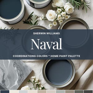 Naval SHERWIN WILLIAMS Color Palette: Coastal Whole House Color Scheme ...