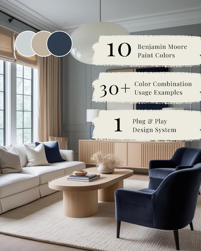 North Sea BENJAMIN MOORE Color Palette: Coastal Whole House Color ...