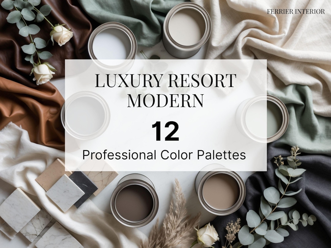 Luxury Resort Modern Color Palette Guide Luxury Paint Color Schemes ...