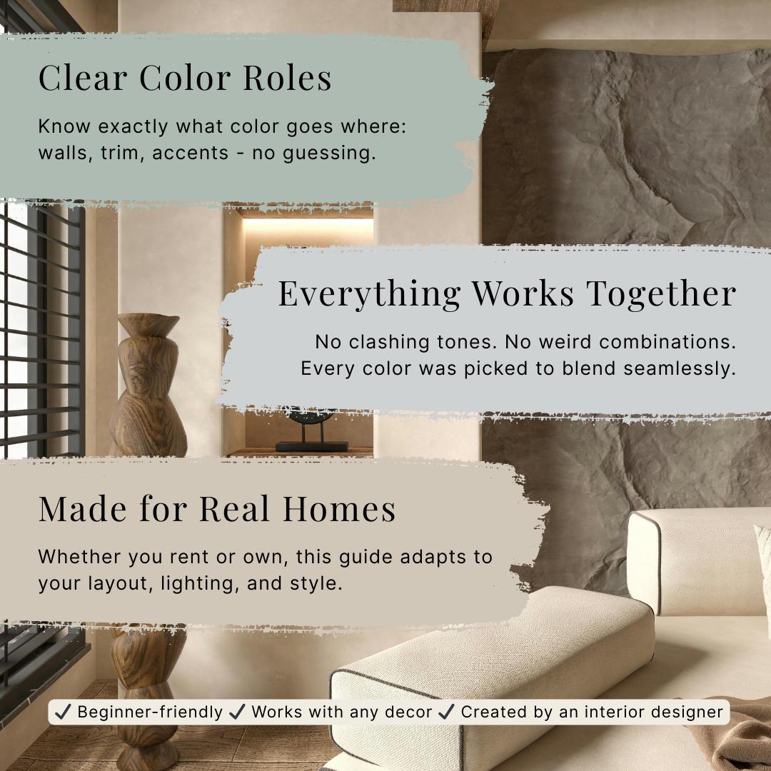 Sherwin Williams Quietude Color Palette: Whole House Paint Scheme (PDF ...