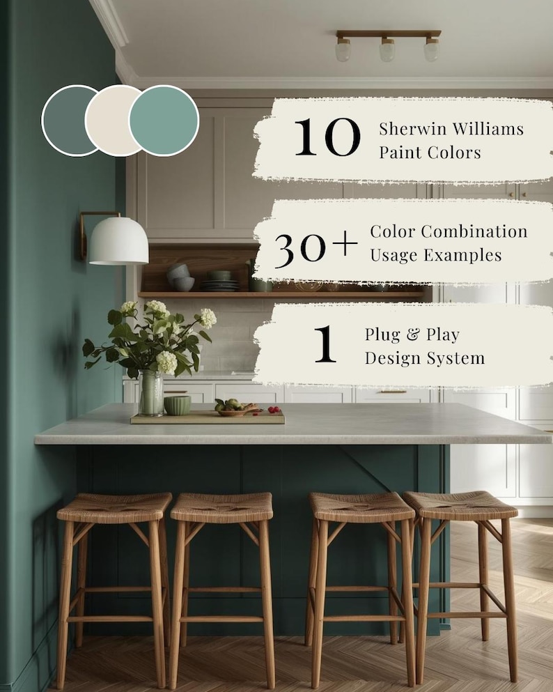 Sherwin Williams Rocky River Color Palette: Whole House Interior Paint ...