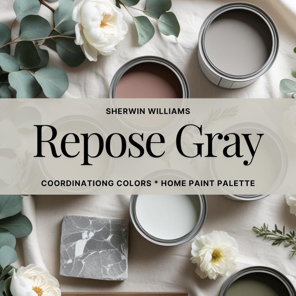 Repose Gray Color Palette: Whole Home Interior & Exterior Paint (PDF ...
