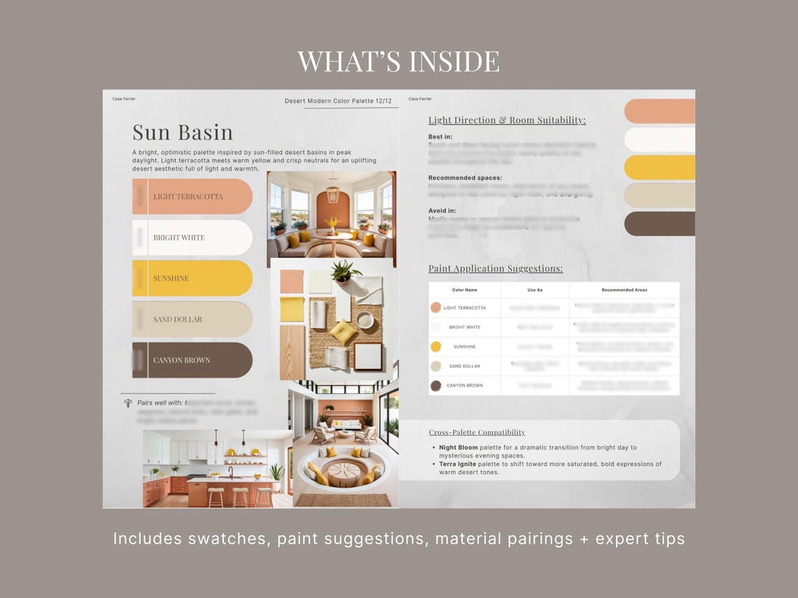 Desert Modern Color Palette Guide Southwest Warm Earth Paint Scheme ...