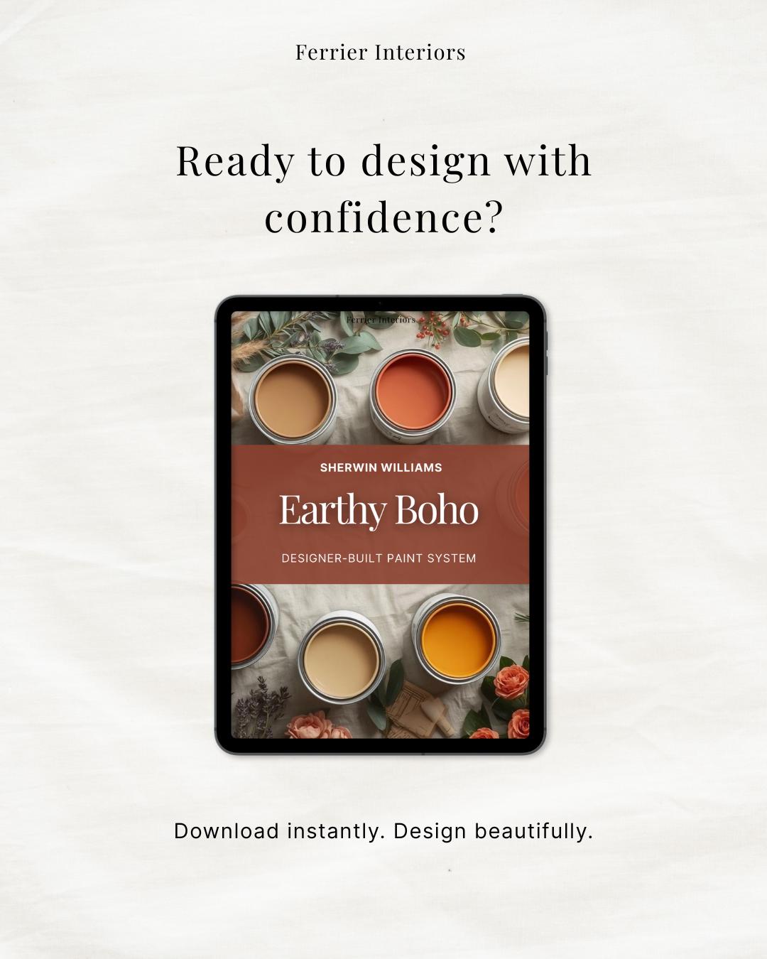 Sherwin Williams Earthy Boho Color Palette: Neutral Boho Paint Color ...