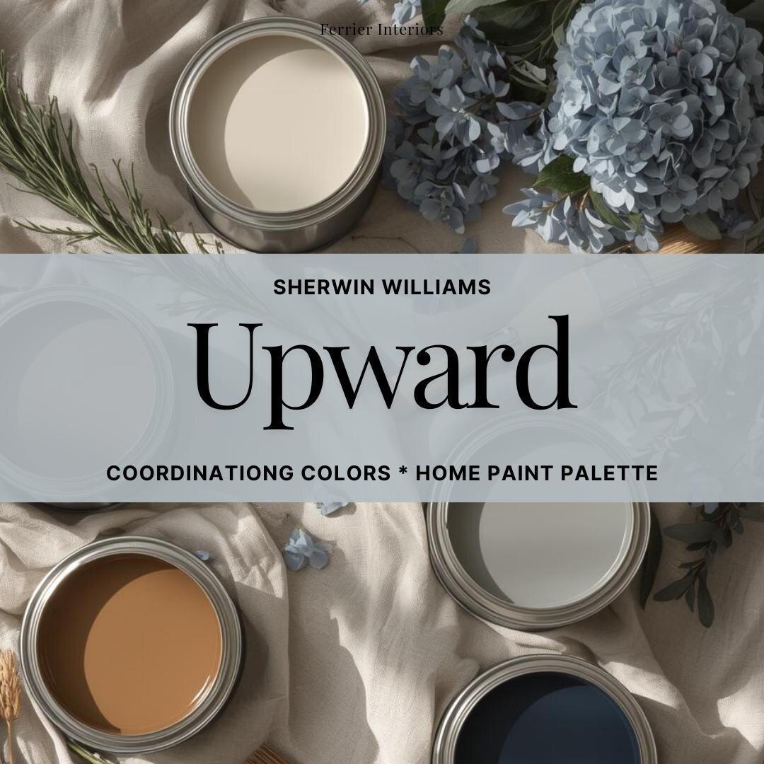 Sherwin Williams Upward Paint Palette: Cozy Home Blue Paint Interior ...