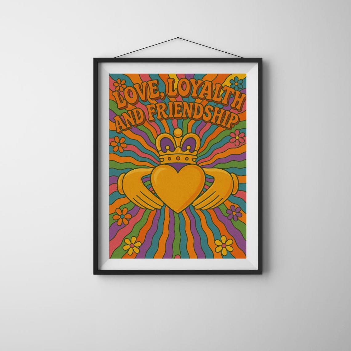 Claddagh Ring Art Print – Love, Loyalty & Friendship Poster – Irish ...