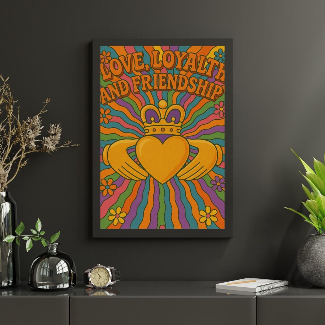 Claddagh Ring Art Print – Love, Loyalty & Friendship Poster – Irish ...