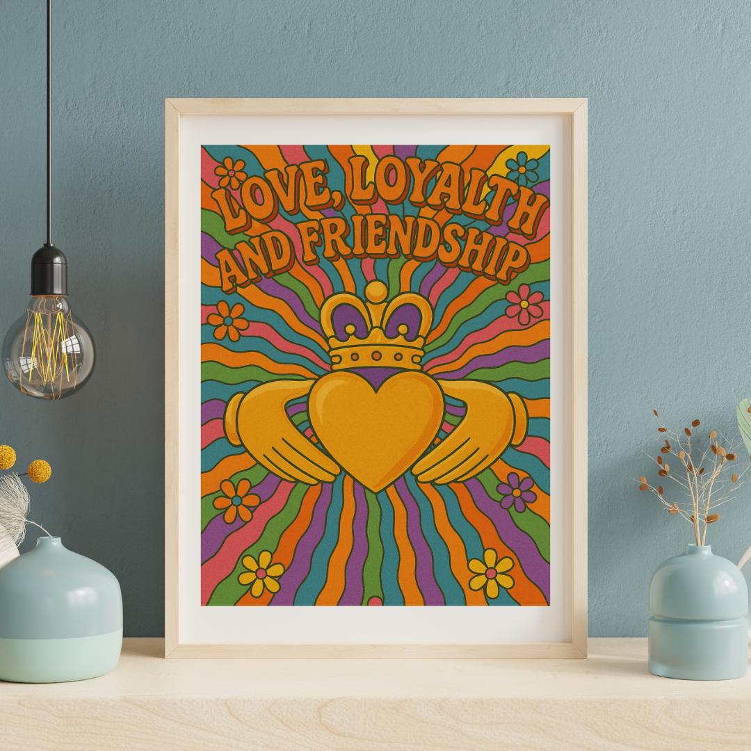 Claddagh Ring Art Print – Love, Loyalty & Friendship Poster – Irish ...