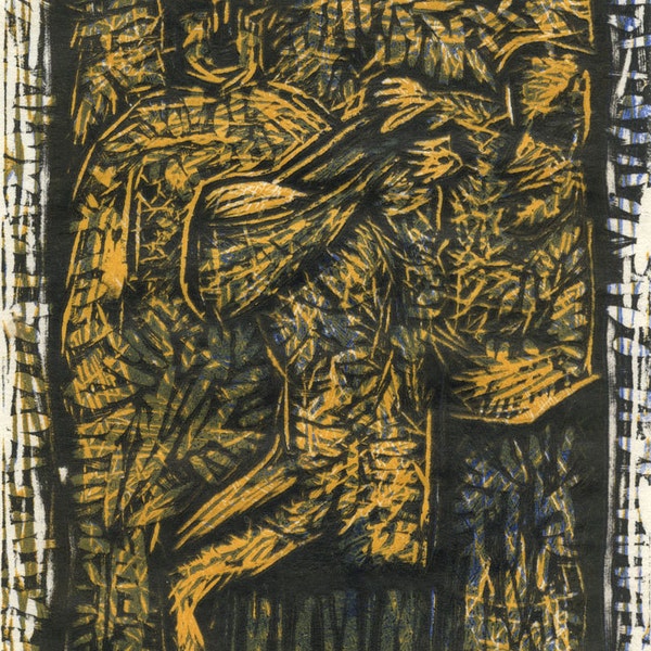 Reductive Linocut - Etsy