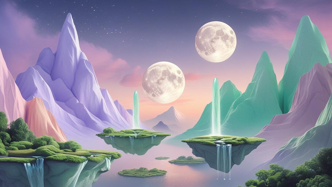 Surreal Pastel Dreamscape Printable Wall Art – Fantasy Landscape ...
