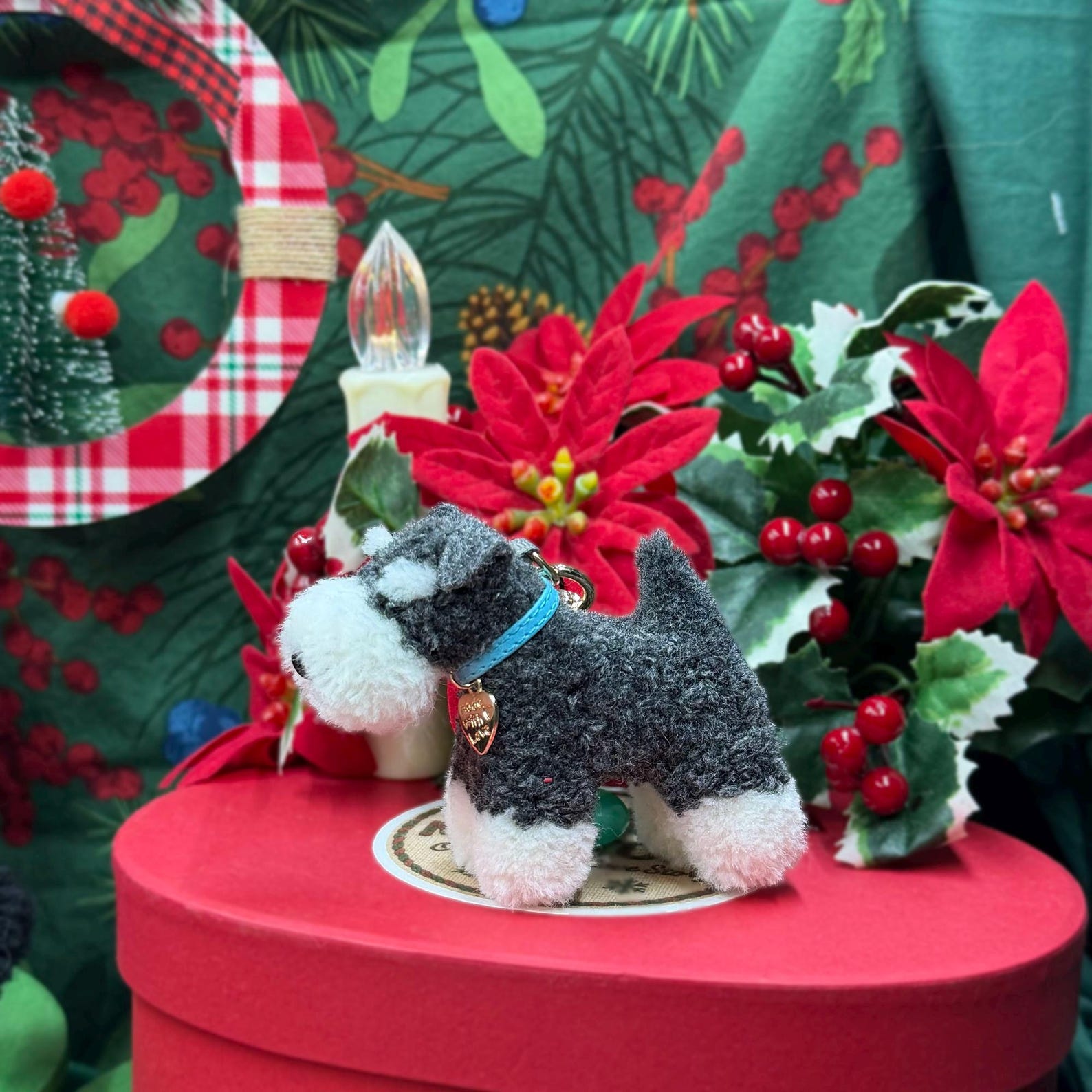 Handmade Miniature Schnauzer Keychain: Custom Dog Bag Charm - Etsy