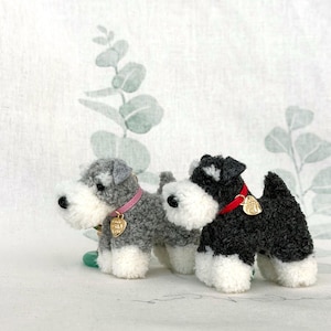 Handmade Miniature Schnauzer Keychain: Custom Dog Bag Charm - Etsy