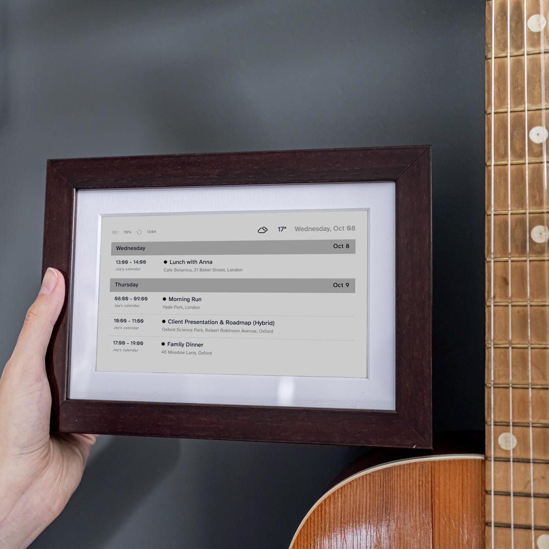 Handmade E-paper Smart Calendar Display | E-ink Daily Events & Weather ...