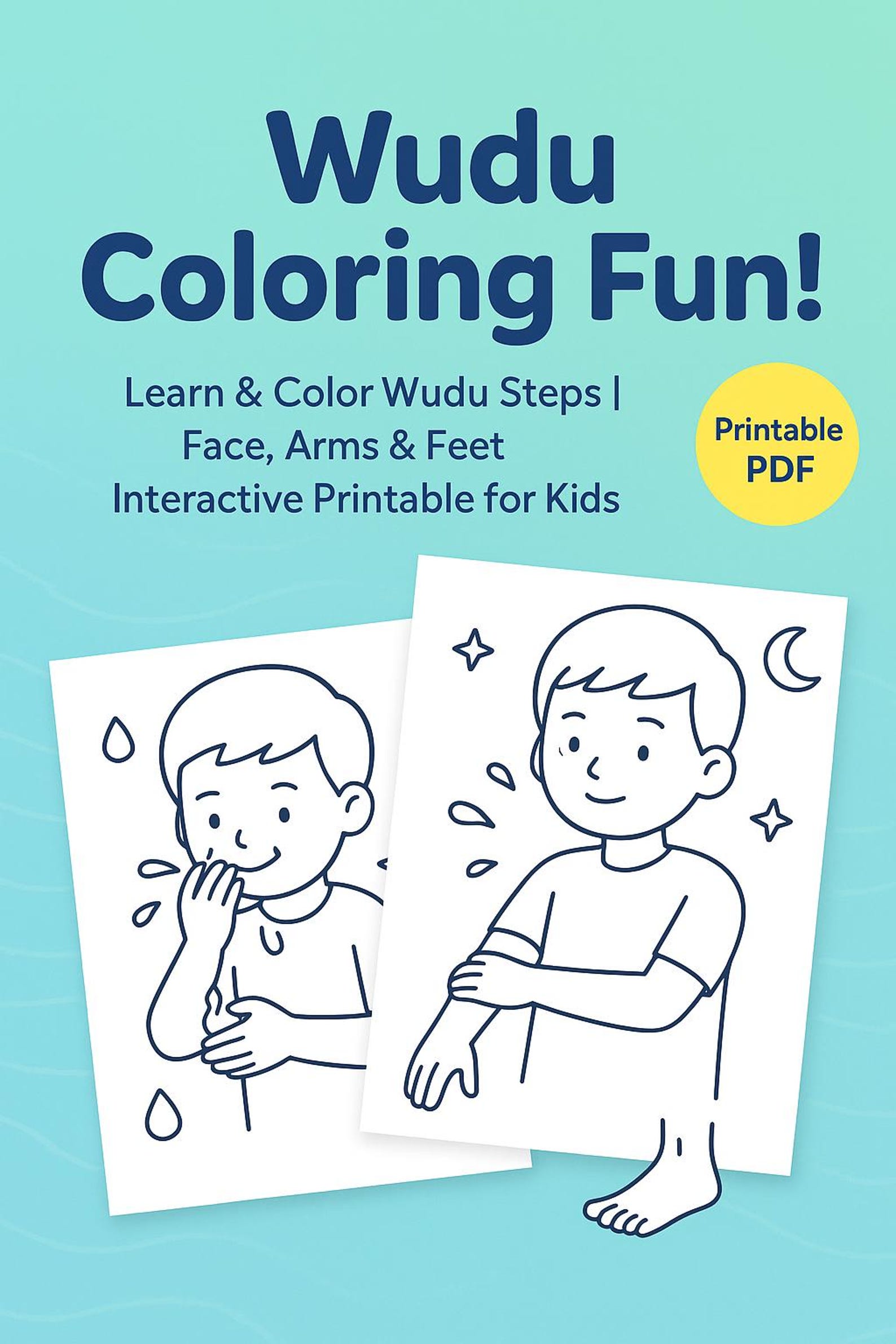 Kids Wudu Book | Step-by-step Islamic Ablution Guide (PDF) - Etsy