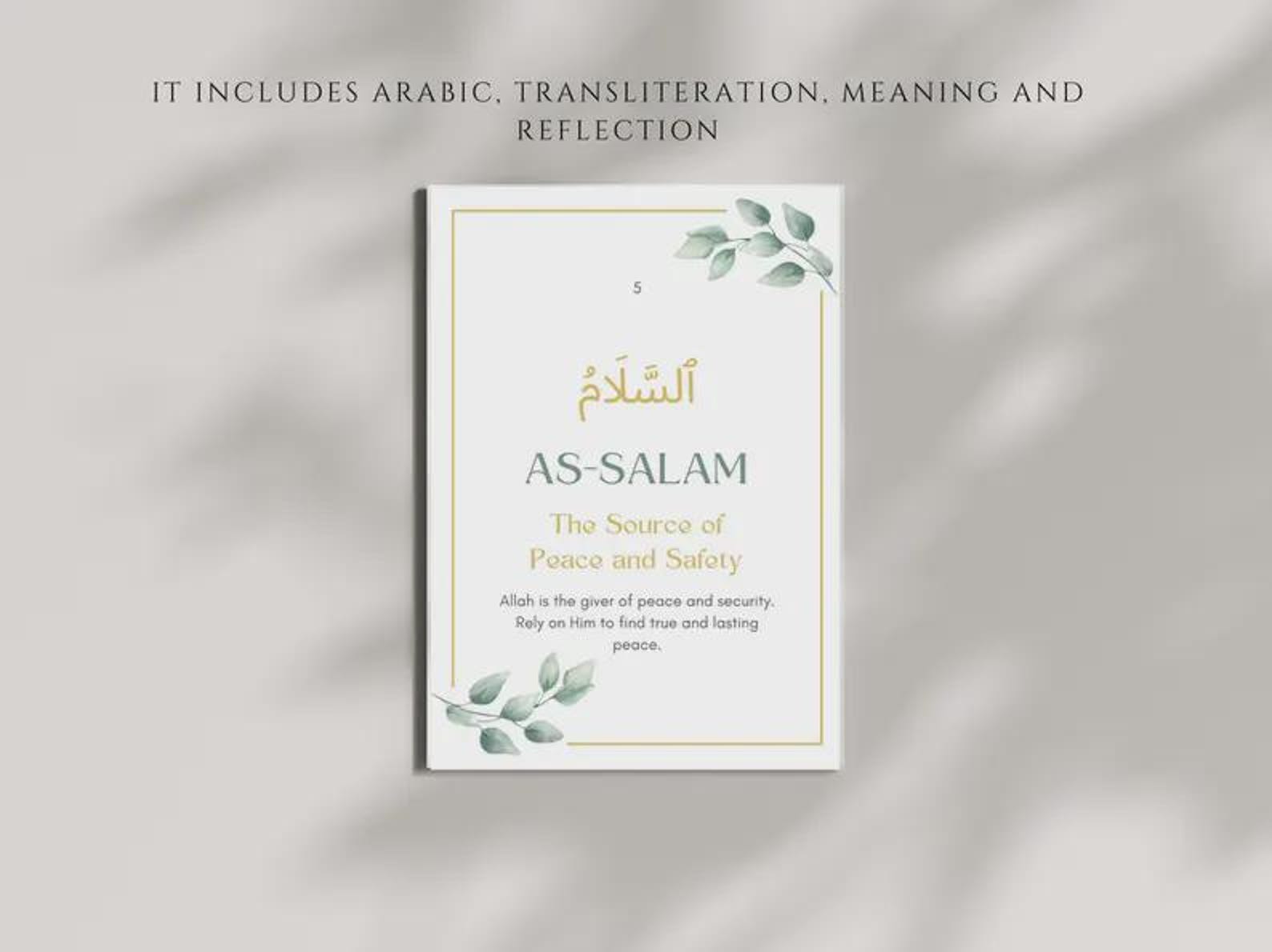 99 Names of Allah Flashcards | Islamic Learning Cards (PDF) - Etsy